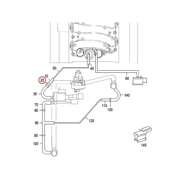Mercedes-Benz 純正 ベンツ W202 W203 W204 インマニ バキューム チェックバルブ 0021408460 C43 ...
