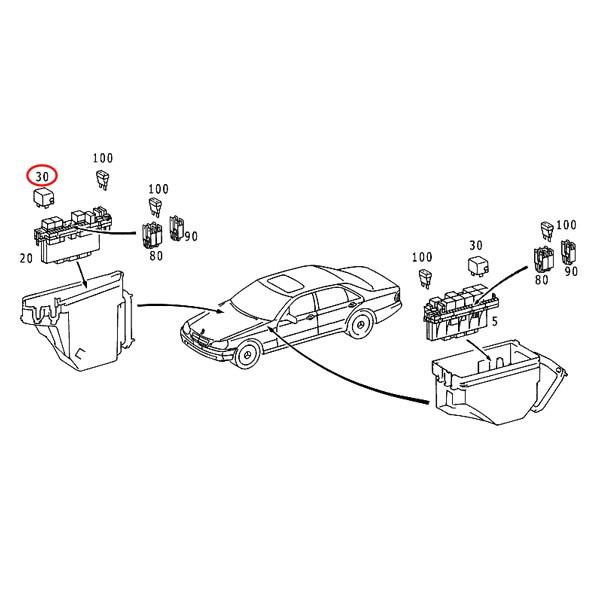 Mercedes-Benz 純正 ベンツ C207 A207 W211 W212 エアサスポンプリレー 0025427619 E240 ...