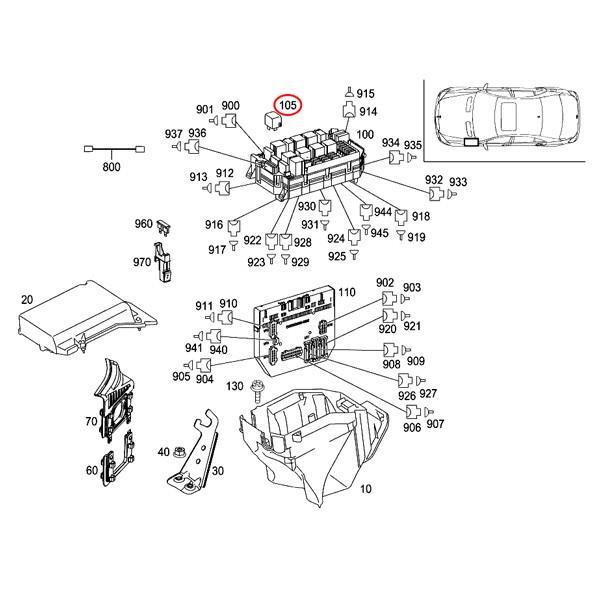 Mercedes-Benz 純正 ベンツ R129 R230 R172 エアサスポンプリレー 0025427619 SL320 SL500 ...