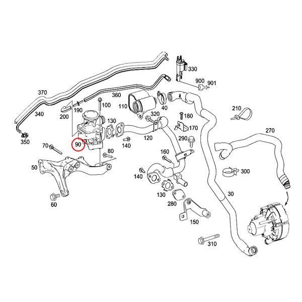 Mercedes-Benz 純正 ベンツ Cクラス W204 C180 C200 C250 EGRバルブ M271 エンジン用 ...