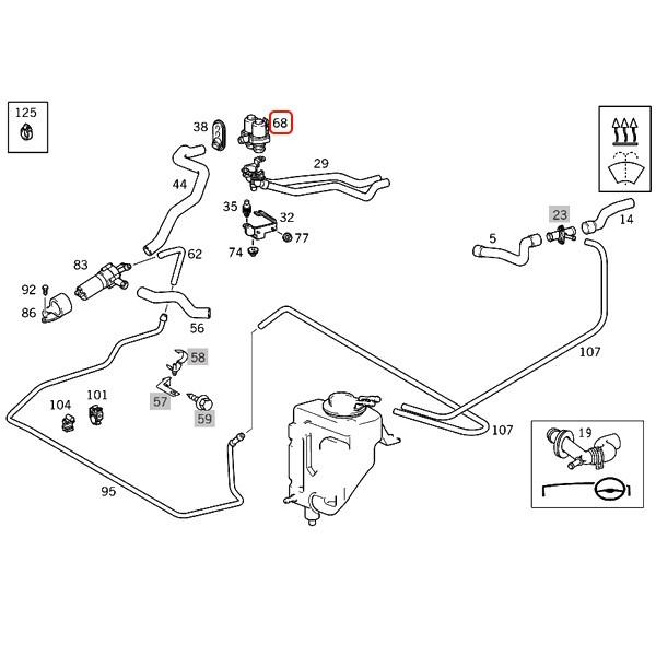 純正 ベンツ Eクラス W210 ヒーターバルブ/ウォーターバルブ 0048302084 0018307784 E230 E240 E320 ...