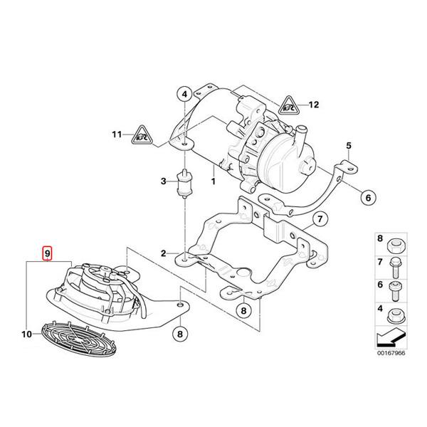 MINI 純正 BMW ミニ R52 Cooper CooperS パワーステアリングポンプ 電動ファン 32416857718 ...