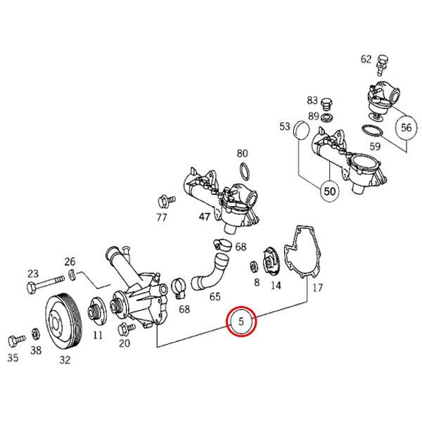 [6ヶ月保証] GRAF製 ベンツ SLK R170 ウォーターポンプ M111 直4 エンジン用ガスケット付き PA687 ...