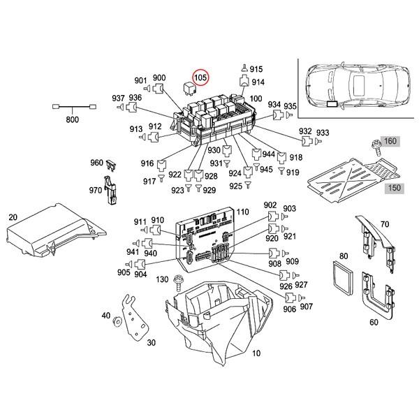 純正OEM HELLA製 ベンツ W163 W164 W166マルチパーパスリレー0025422619 0025428819 ML270 ...