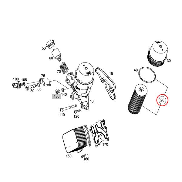 Mercedes-Benz 純正OEM Hengst ベンツ W205 S205 W204 R231 R172 C350 C43AMG ...