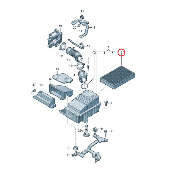 Audi Hengst製 AUDI アウディ TT/TTS/TT RS 8N 8J エアフィルター/エアクリーナー/エアエレメント ...