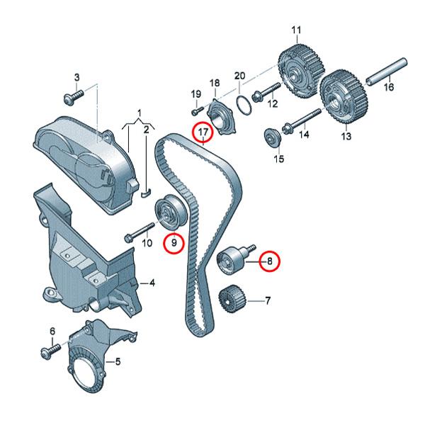 Audi（アウディ） INA製 A4 8W/B9 タイミングベルトキット 04E198119 : プロテックオートストア - 通販 ...