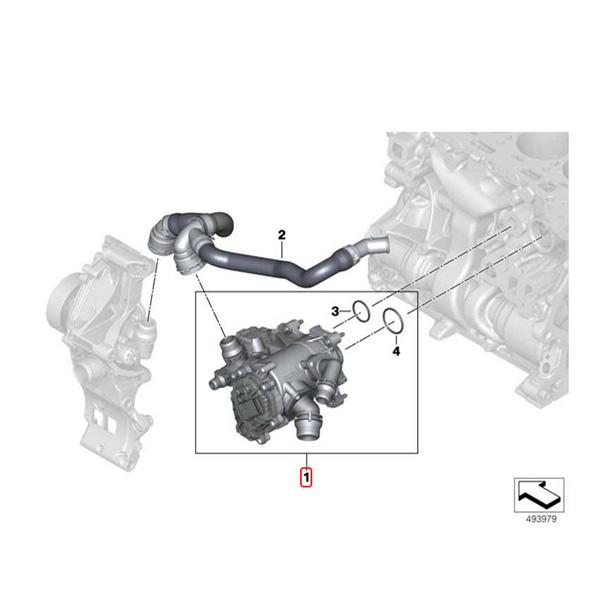 BMW 純正OEM INA製 F44 F45 F46 218i 220i M235ixDrive サーモスタット/サーモスタッド 1538631943 11538843405 : プロテック ...