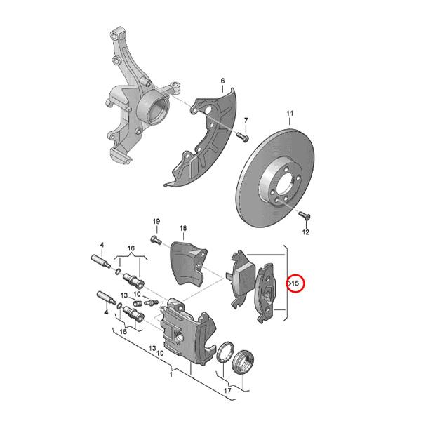 Audi（アウディ） JURID製 A3 8L 1996〜2003年式 フロント ブレーキパッド 1K0698151A 1K0698151F ...