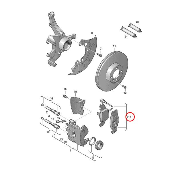 フォルクスワーゲン JURID製 VW ニュービートル 9C/1C/1Y ザ・ビートル 5C ボーラ 1J キャディ 2K/2C フロント ...