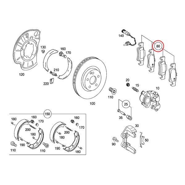 Mercedes-Benz（メルセデス・ベンツ） JURID製 ベンツ W216 CL63AMG リア/リヤ ブレーキパッド/ディスクパッド ...