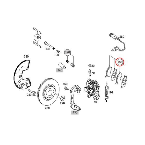 Mercedes-Benz JURID製 ベンツ W166 X166 ML63AMG GL63AMG フロント ブレーキパッド/ディスクパッド ...