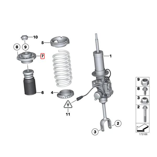 純正OEM LEMFORDER製 BMW F12 F13 640i 650i フロント ショックアッパーマウント/ストラットマウント 片側 ...