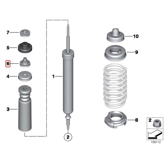 純正OEM LEMFORDER製 BMW E87 E82 E88 116i 118i 120i 130i 135i リア/リヤ ショックロアマウント 左右セット 33506771738 ...