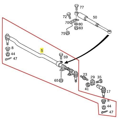 Mercedes-Benz 純正OEM LEMFORDER製 ベンツ W463 ゲレンデ G500 ステアリングタイロッド ASSY ...