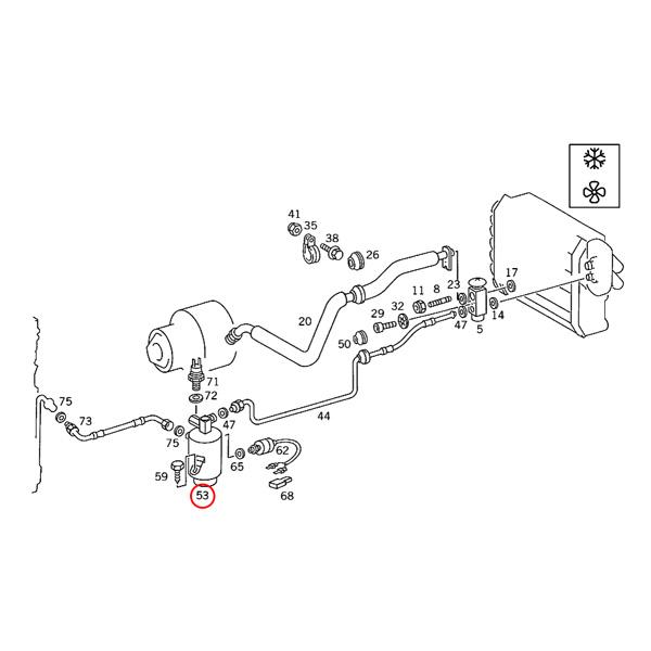 MAHLE-BEHR製 ベンツ W124 300CE 300D 300E 300TE 320CE 320E 320TE 400E AC ...