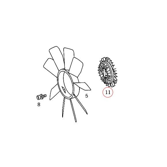 純正OEM MAHLE-BEHR ベンツ W202 C200 C220 C230 ファンクラッチカップリング/ファンドライブ M111 ...