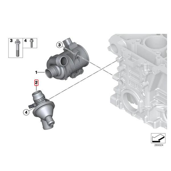 MAHLE-BEHR BMW F30 F31 F34 F22 F23 320i 328i 220i サーモスタット 108℃ 開弁式 N20 ...