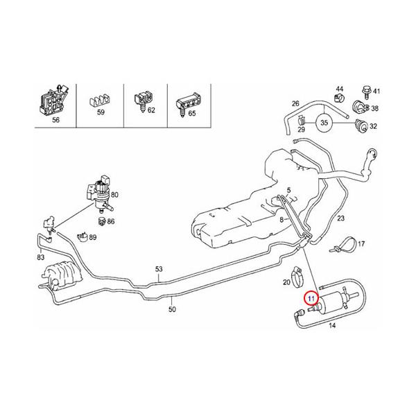 純正OEM MAHLE製 ベンツ Mクラス W163 ML320 ML430 ML55AMG 燃料フィルター/フューエルフィルター ...