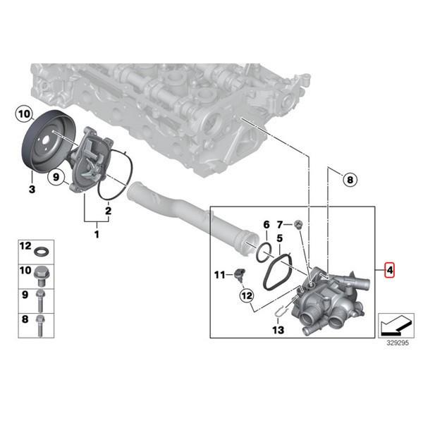 MINI 純正OEM MAHLE製 BMW ミニ R56 JCW Cooper CooperS One サーモスタットASSY ...