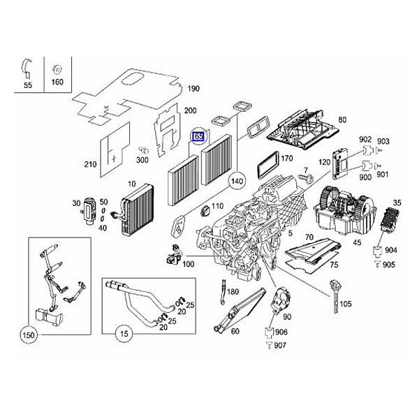 MANN製 ベンツ W221 Sクラス エアコンフィルター/キャビンフィルター 活性炭入り 2枚セット CUK2722 2218300018 ...