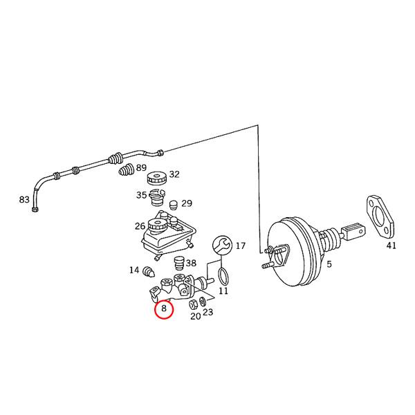 Mercedes-Benz Metelli製 ベンツ W202 W201 C200 C220 C250 C280 190E ブレーキマスター ...