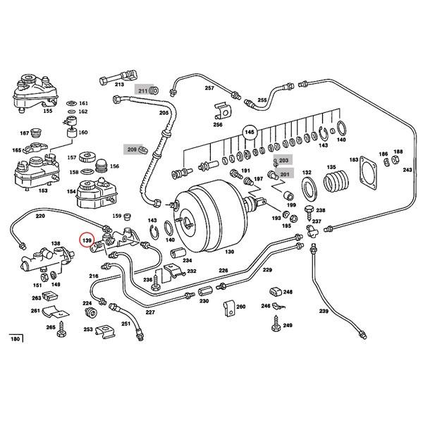 Mercedes-Benz Metelli製 ベンツ W116 W126 ブレーキマスターシリンダー 0044302501 ...