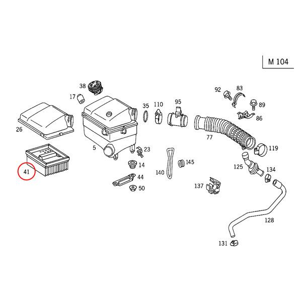 Mercedes-Benz マイレ製 ベンツ Vクラス W638 エアフィルター/エアクリーナー/エアエレメント 6380900151 ...