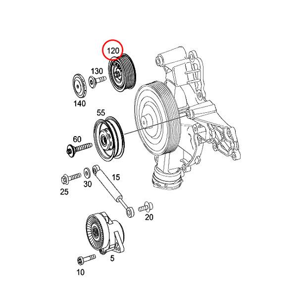 Mercedes-Benz MEYLE製 ベンツ C207 W210 W211 W212 E240 E250 E280 E300 E320 E350 E500 アイドラプーリー/アイドル ...