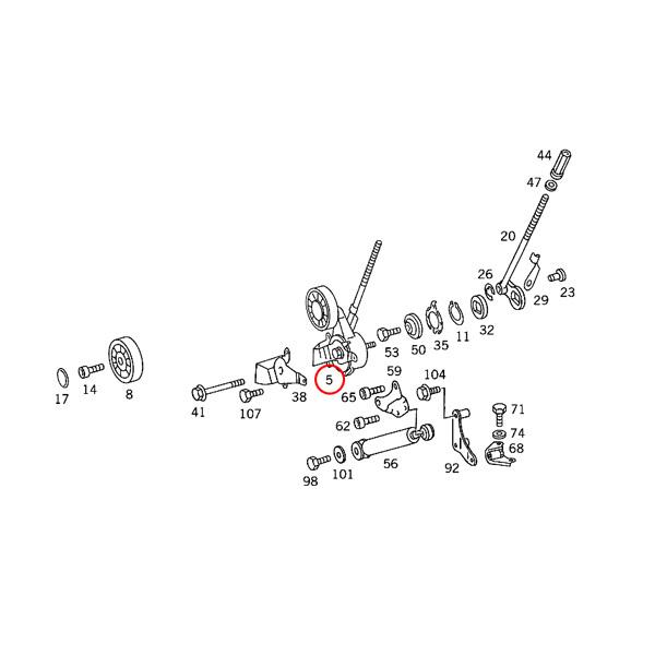 Mercedes-Benz マイレ製 ベンツ W124 W201 ベルトテンショナー M102 エンジン用 1022003370 ...