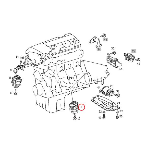マイレ製 ベンツ C208 A208 R170 CLK320 SLK230 エンジンマウント 片側 2022402117 2032400617 ...