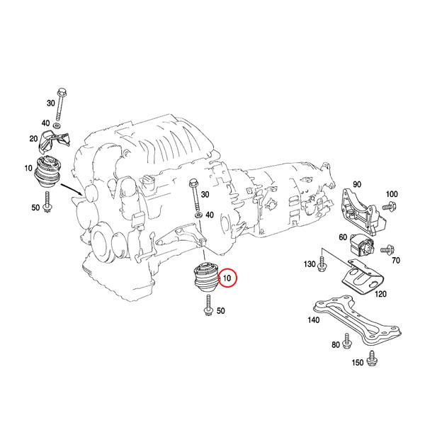 Mercedes-Benz MEYLE製 ベンツ W210 E230 エンジンマウント 片側 1712400017 1712400117 ...