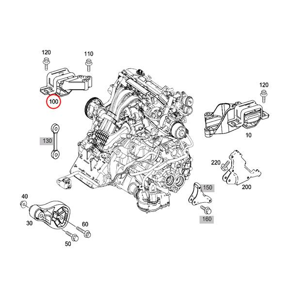 スマート マイレ製 smart W451 fortwo クーペ エンジンマウント 右側 1322200048 : プロテックオートストア ...