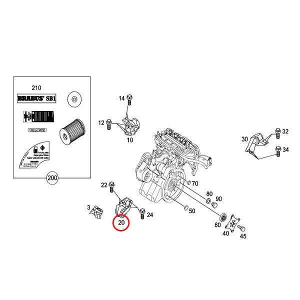 スマート マイレ製 smart W450 fortwo シティークーペ カブリオ エンジンマウント フロント側 HD(強化版 ...