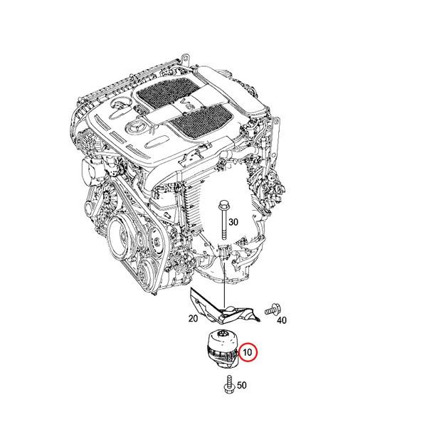 Mercedes-Benz（メルセデス・ベンツ） マイレ製 ベンツ X204 GLK350 エンジンマウント 片側 2042403517 ...