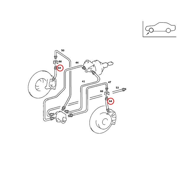 Mercedes-Benz MEYLE製 ベンツ 190クラス W201 フロント ブレーキホース 左右セット 1294280035 ...