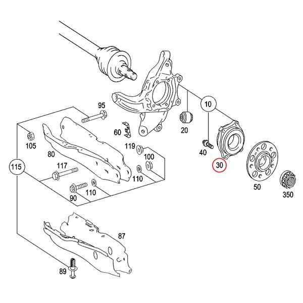 MEYLE ベンツ W211 W212 リア/リヤ ホイールハブベアリング 片側 2119810227 E240 E250 E280 E300 E320 E350 E400 E500 E550 ...