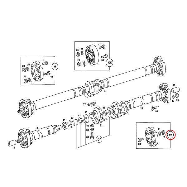 Mercedes-Benz マイレ製 ベンツ W124 E300_4MATIC コンパニオンプレート/フレックスディスク 115mm HD ...