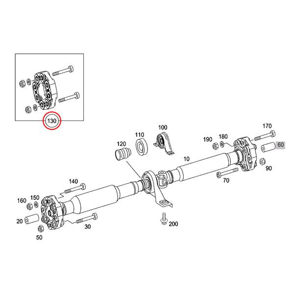 Mercedes-Benz MEYLE製 ベンツ W204 R231 C63AMG SL63AMG ジョイントディスク HD(強化版 ...