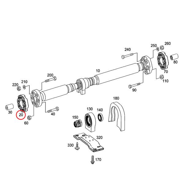 Mercedes-Benz MEYLE製 ベンツ W218 CLS400 CLS550 コンパニオンプレート/ジョイントディスク HD(強化版 ...