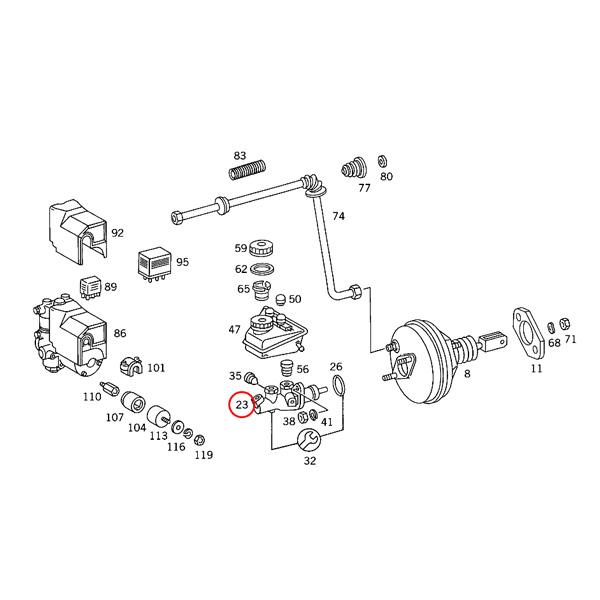 Mercedes-Benz MEYLE製 ベンツ W124 W201 400E E400 E500 190E ブレーキマスターシリンダー ...
