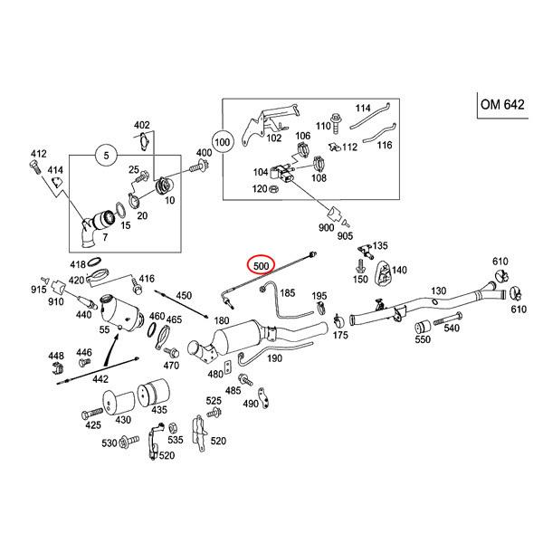 Mercedes-Benz MEYLE製 ベンツ W639 V350 3.2 排気温度センサー/エキゾーストテンペラチャーセンサー ...