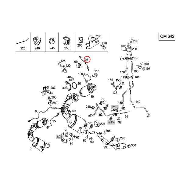 Mercedes-Benz マイレ製 ベンツ W221 S350 排気温度センサー 0009054505 0009056804 ...