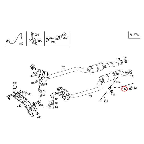 Mercedes-Benz MEYLE製 ベンツ W204 X218 C218 C350 CLS350 CLS400 排気温度センサー ...