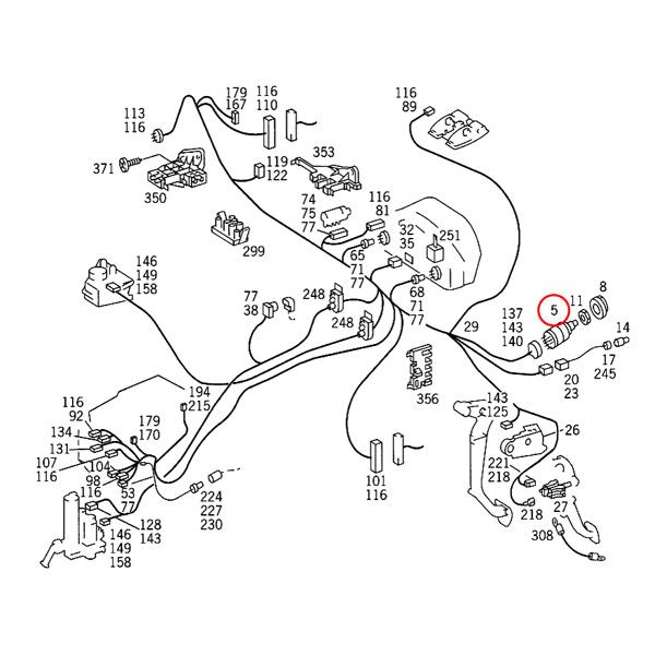 マイレ製 ベンツ W140 300SE 500SE 600SE S280 S320 ヘッドライトランプスイッチ/ヘッドライトスイッチ 13ピン ...
