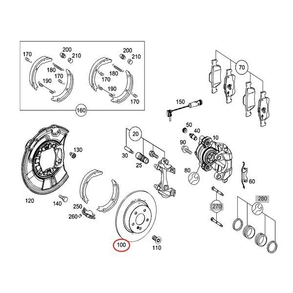 Mercedes-Benz MEYLE製 ベンツ W212 E250 リア/リヤ ブレーキディスク/ブレーキローター 左右セット ...