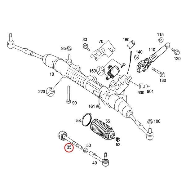 Mercedes-Benz MEYLE製 ベンツ W216 CL550 CL600 CL63AMG ステアリングタイロッド インナー 片側 ...