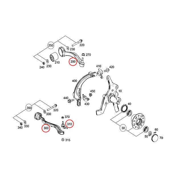 Mercedes-Benz MEYLE製 ベンツ W212 E400_HYBRID E550 フロント スタビリンク他 足回り左右8点セット ...