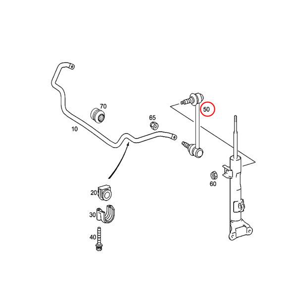 MEYLE ベンツ A209 CLK320 CLK350 フロント スタビライザーリンク/スタビリンクロッド 左右HD(強化版 ...