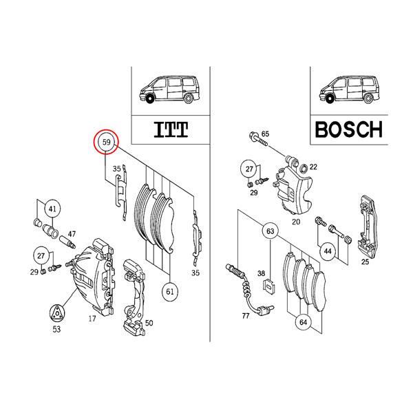 Mercedes-Benz MEYLE製 ベンツ W638 V230 フロント ディスクブレーキパッド 左右セット ITTキャリパー用 ...